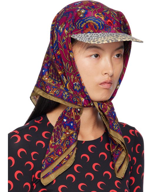 Marine Serre Upcycled Silk Scarves Veiled Cap | Lyst UK