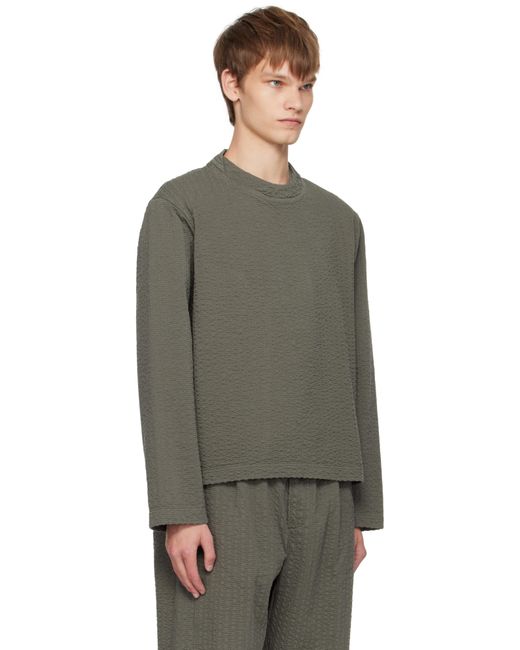 Craig Green Khaki Embroidered Linestitch Smock T-Shirt in Black for Men ...