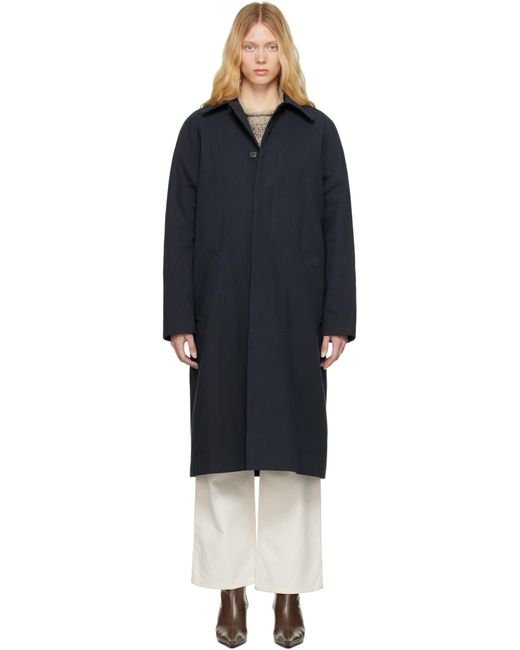 A.P.C. Mac Eduoard Trench Coat in Black | Lyst