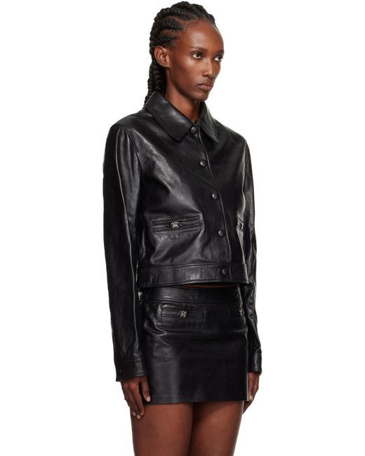 Amiri Ma Leather Jacket in Black | Lyst UK