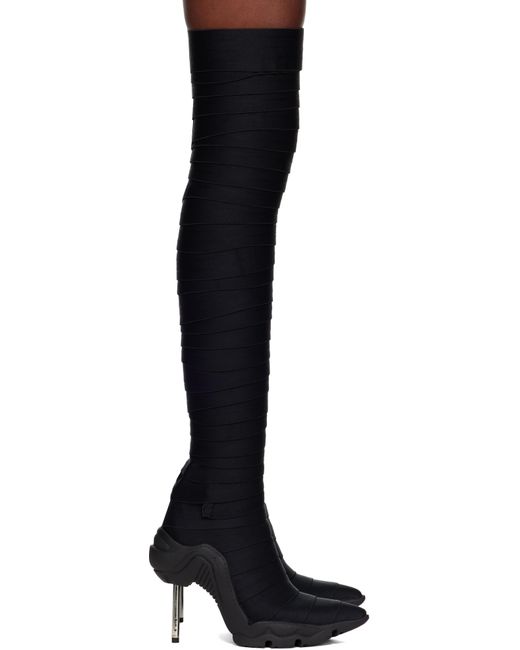 Bottes Hautes Dysphoria Noires À Empiècement De Style Bandage Rombaut ...
