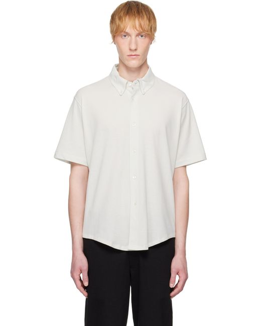 Lady White Co. Off- S/S Piqué Button Down Shirt in White for Men | Lyst