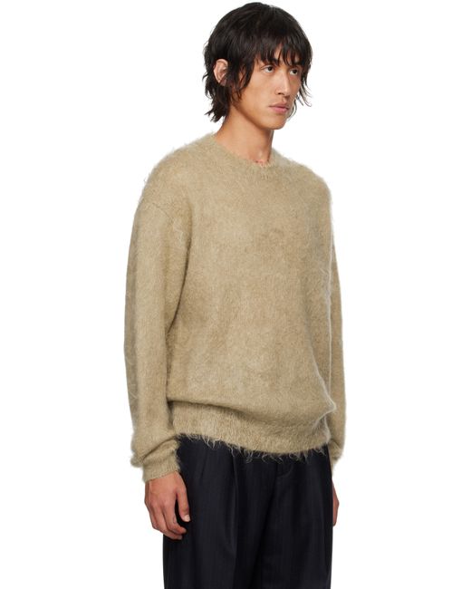 AURALEE Super Kid Mohair Sweater in Black for Men | Lyst