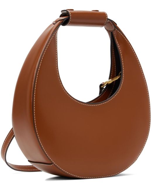 STAUD Tan Mini Moon Bag in Brown | Lyst