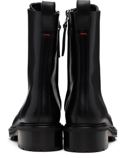 Aeyde Isa Leather Lace-Up Ankle Boots in Black | Lyst