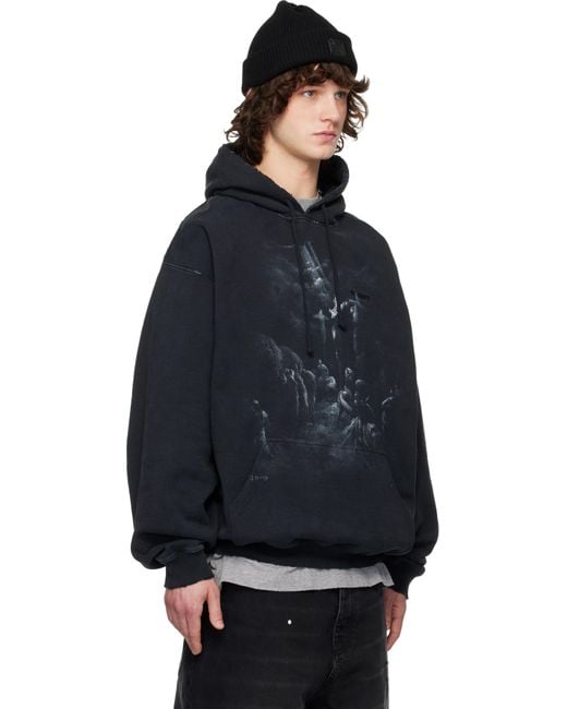 Vetements Jesus On A Cross Hoodie in Blue for Men | Lyst UK