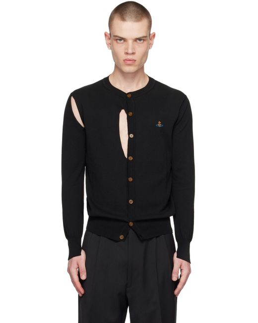 Vivienne Westwood Black Ripped Cardigan for Men | Lyst