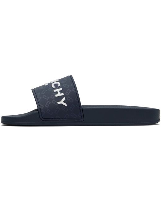 Givenchy Slide Flat Pool Slides in Black for Men | Lyst