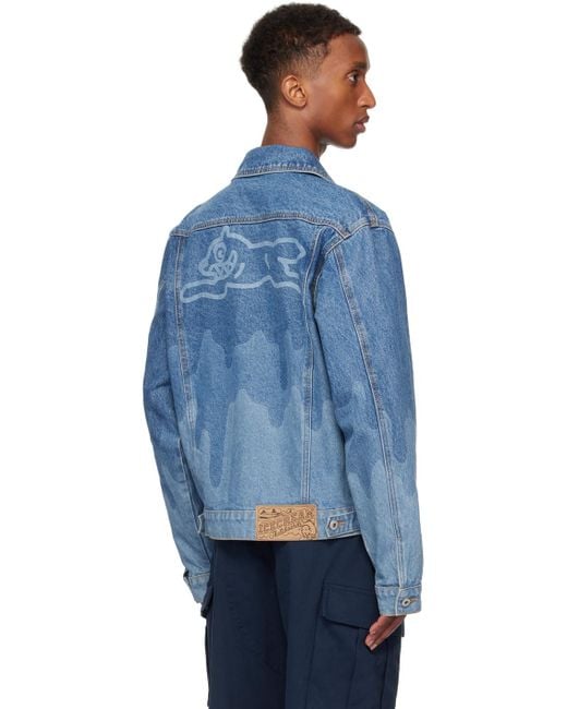 ICECREAM Lazer Drip Denim Trucker Jacket in Blue for Men | Lyst
