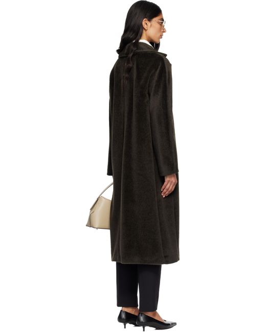 Max Mara Rosanna Faux-Fur Coat in Black | Lyst UK