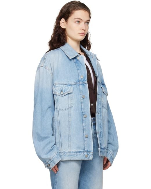 Acne Studios Relaxed Fit Denim Jacket in Blue | Lyst