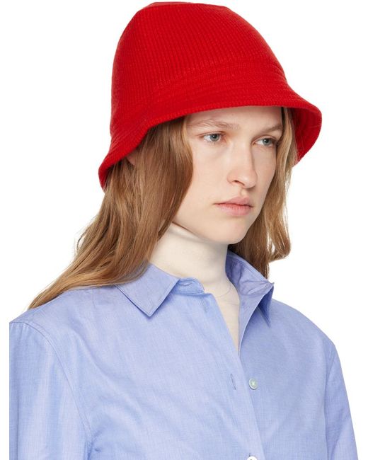 The Row Quilted-Brim Cashmere Bucket Hat in Blue | Lyst