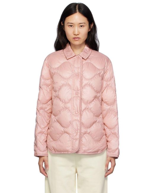 Moncler Pink Quilted Down Jacket | Lyst