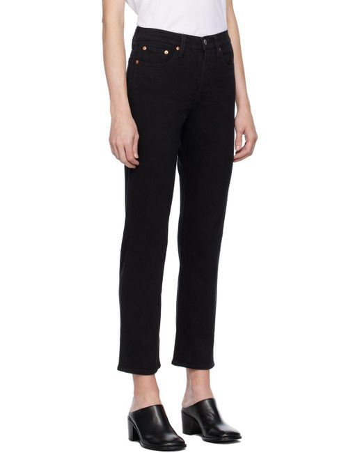Levi's Black Wedgie Straight Fit Jeans | Lyst