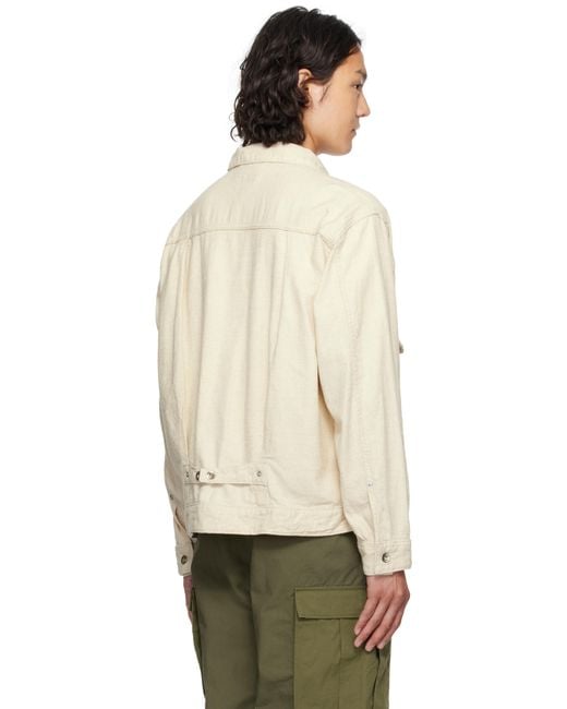 Engineered Garments Off- Trucker Jacket in Natural for Men | Lyst