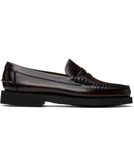 Sebago Burgundy Dan Polaris Loafers in Black for Men | Lyst