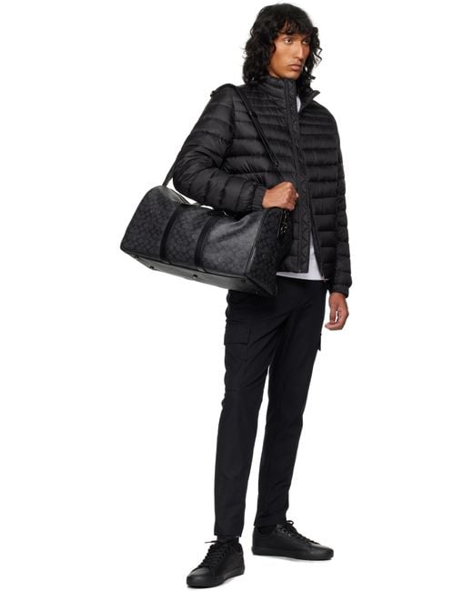 COACH Gotham Signature Canvas Duffle Bag in Black for Men | Lyst