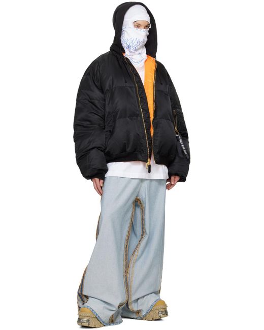 Vetements Quilted Hooded Bomber Jacket in Black for Men | Lyst