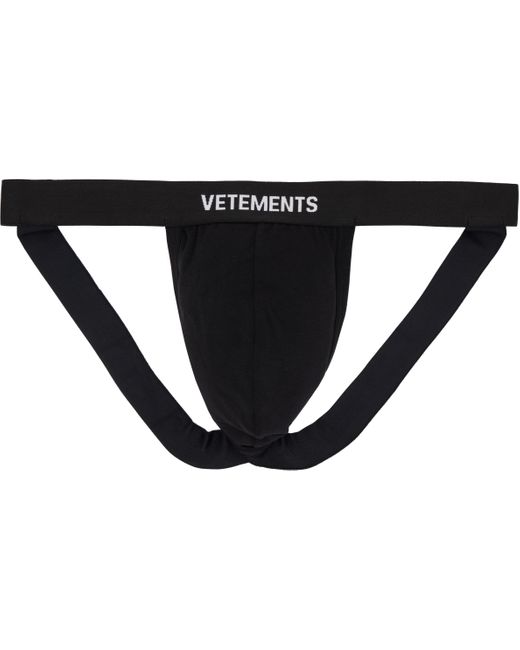 Vetements Logo Jockstrap in Black for Men | Lyst