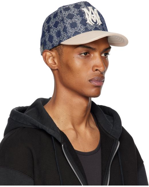 Amiri Ma Leather Brim Denim Cap in Black for Men | Lyst