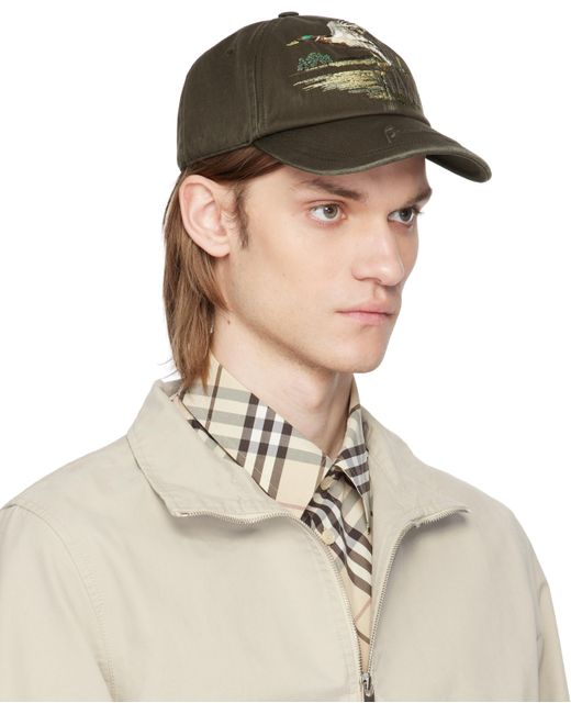Burberry Duck Gabardine Baseball Cap in Natural for Men | Lyst UK