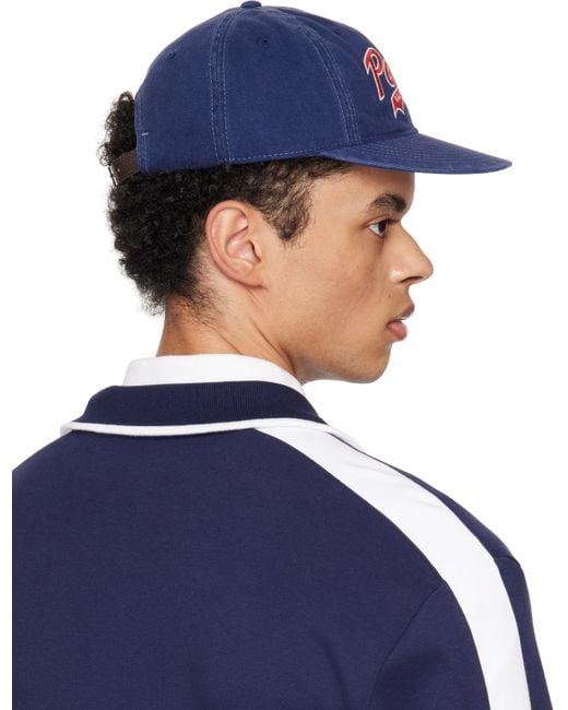 Polo Ralph Lauren Logo Washed Twill Ball Cap in Blue for Men | Lyst