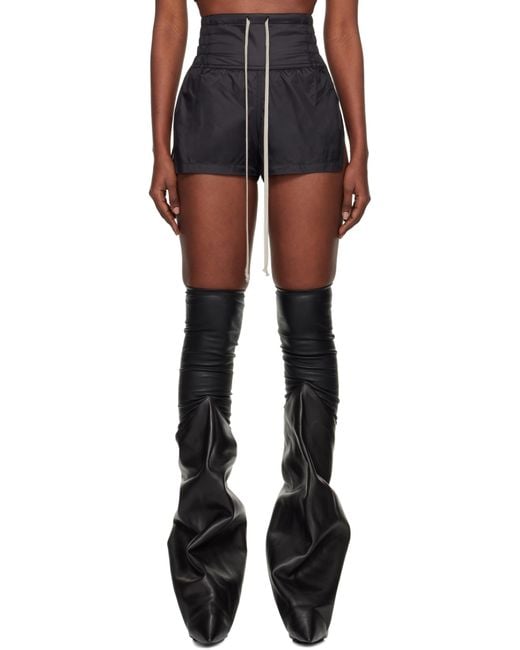 Rick Owens Concordians Boxing Shorts in Black | Lyst UK
