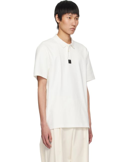 HUGO Stacked Logo Interlock-Cotton Polo in White for Men | Lyst UK