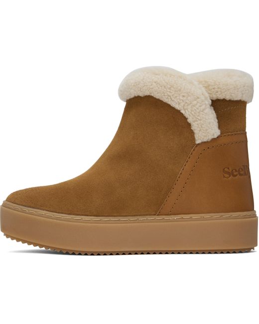 See By Chloé Tan Juliet Ankle Boots in Brown | Lyst