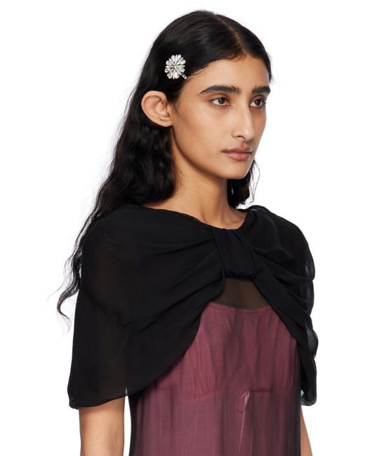 Simone Rocha Blossom Hair Clip in Black | Lyst UK