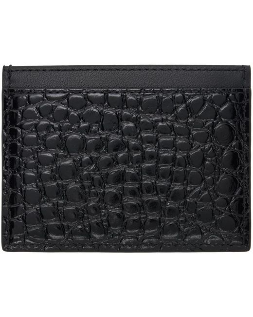 Vivienne Westwood Croc-Embossed Card Holder in Black | Lyst UK