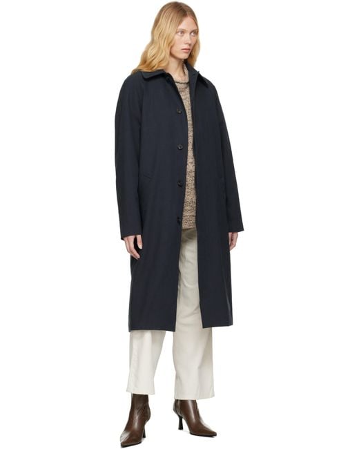 A.P.C. Mac Eduoard Trench Coat in Black | Lyst