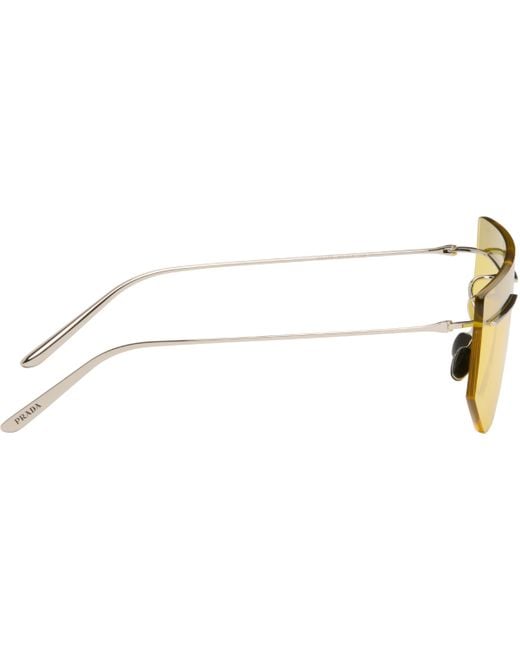 Prada Runway Rimless Sunglasses in Yellow | Lyst UK