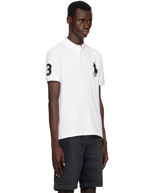 Polo Ralph Lauren Custom Slim Fit Big Pony Mesh Polo in Black for Men | Lyst
