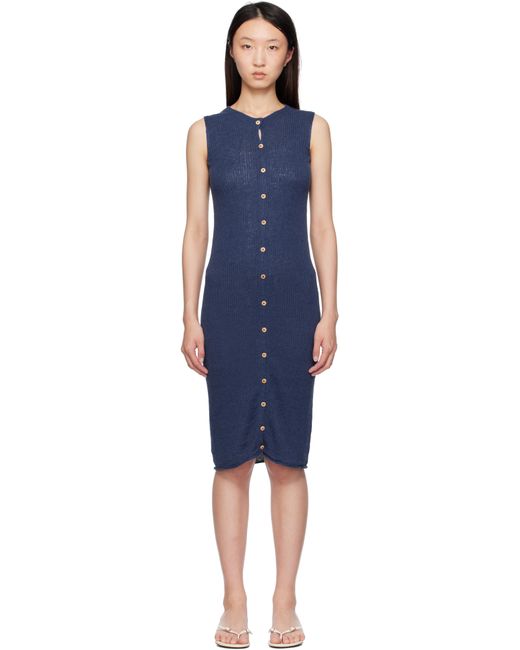 Baserange Drip Midi Dress in Black | Lyst UK