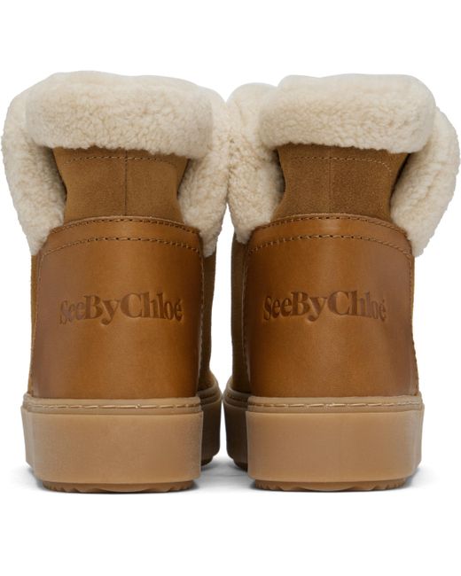 See By Chloé Tan Juliet Ankle Boots in Brown | Lyst