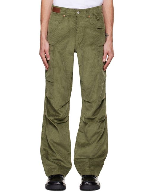 ANDERSSON BELL Cotton Green Flash Cargo Pants for Men | Lyst