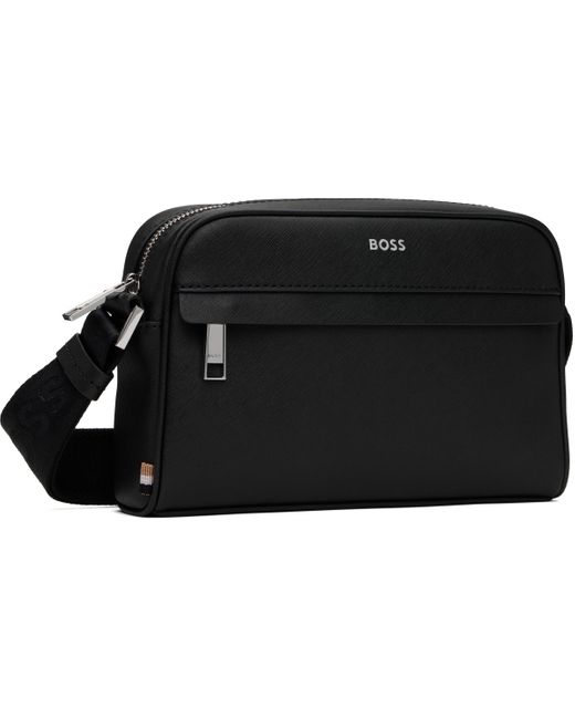 BOSS Saffiano Leather Bag in Black for Men | Lyst