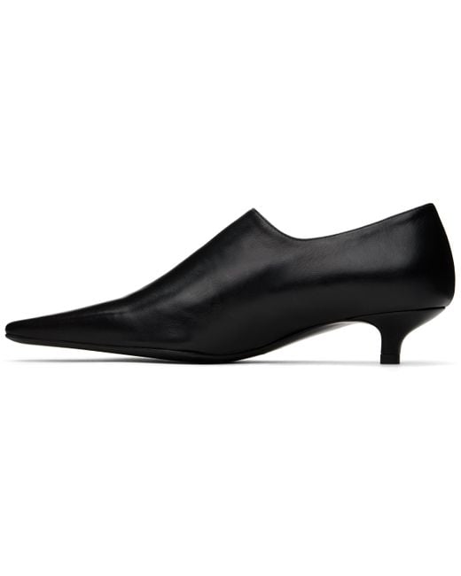 TOTEME Leather Kitten Heels in Black | Lyst