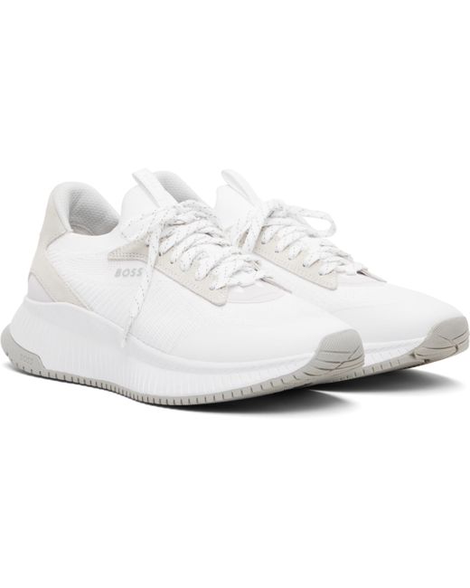 BOSS 'Ttnm Evo' Fishbone Sole Sneakers in Black for Men | Lyst
