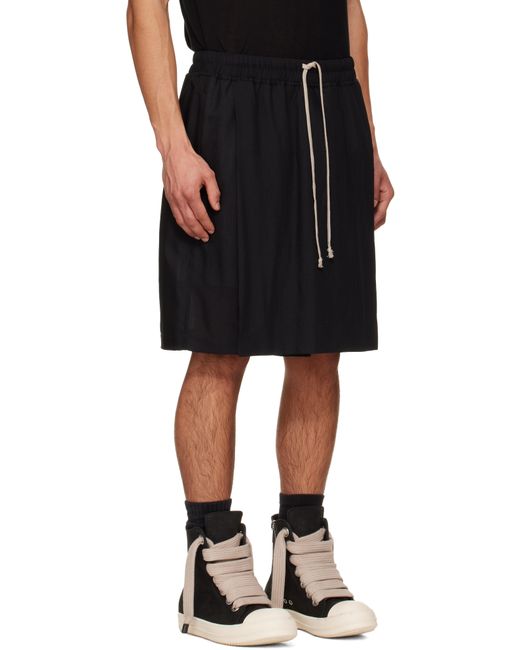 Rick Owens Temple Kilt Shorts in Black for Men | Lyst UK
