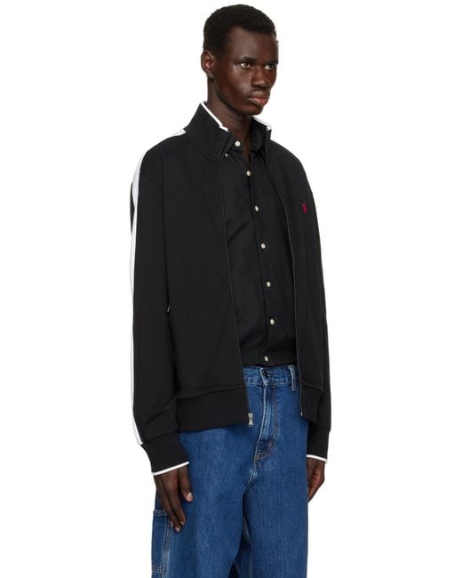Polo Ralph Lauren Interlock Track Jacket in Black for Men | Lyst