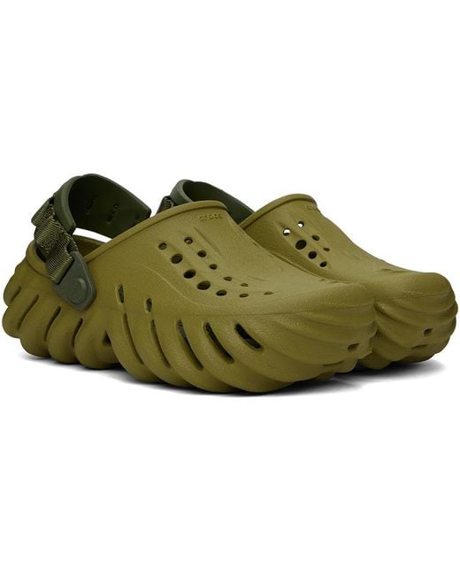 Crocs™ Khaki Echo Clogs in Green for Men | Lyst