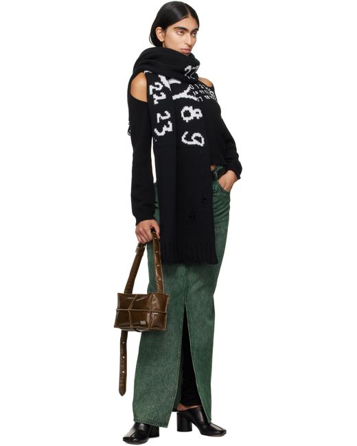 MM6 by Maison Martin Margiela Numeric Scarf in Black | Lyst UK