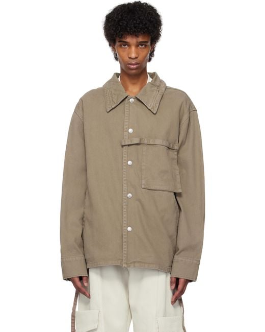 NULLUS Rope Denim Jacket in Brown for Men | Lyst