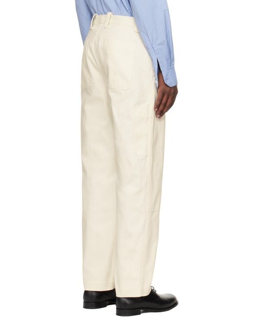 Studio Nicholson Aaron Levine Edition Denver Trousers in White for Men ...