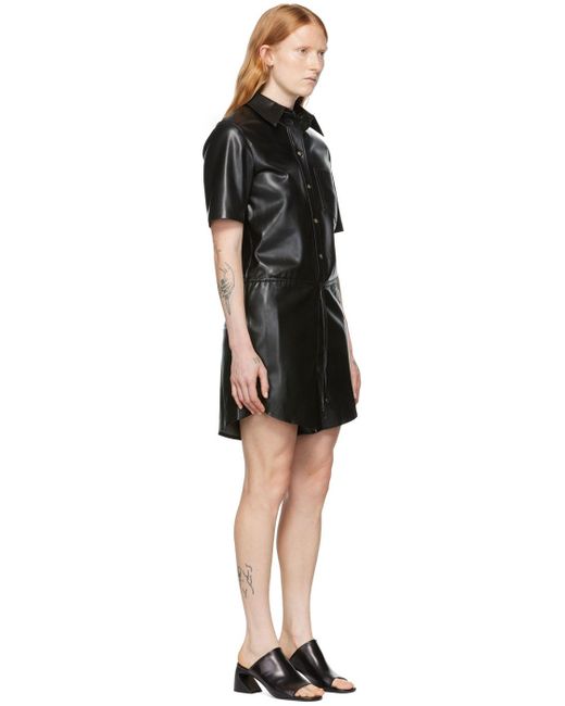 Nanushka Leni Vegan Leather Jumpsuit in Black | Lyst UK