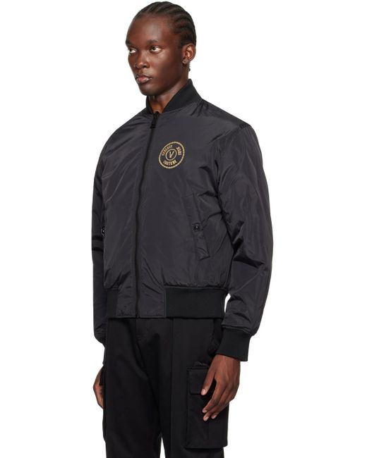 Versace Chromo Couture Reversible Bomber Jacket in Black for Men | Lyst