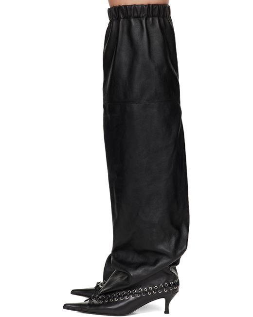 August Barron Level Thigh High Tall Boots in Black | Lyst
