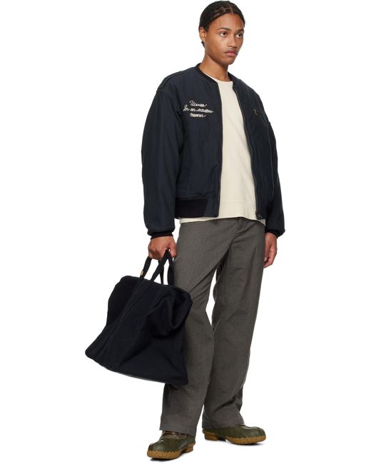 Visvim Gunner Acala Reversible Bomber Jacket in Black for Men | Lyst